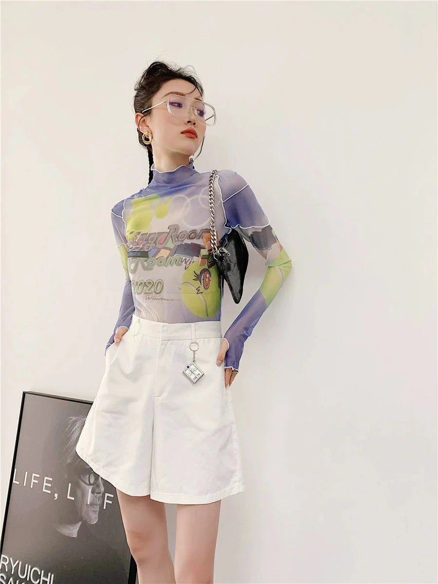 Y2K Minecraft Mesh Top – YUTUKU